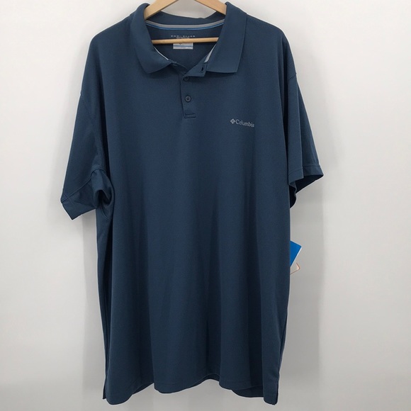 Columbia | Shirts | Nwt Columbia Omni Shade Short Sleeve Blue Polo Mens ...